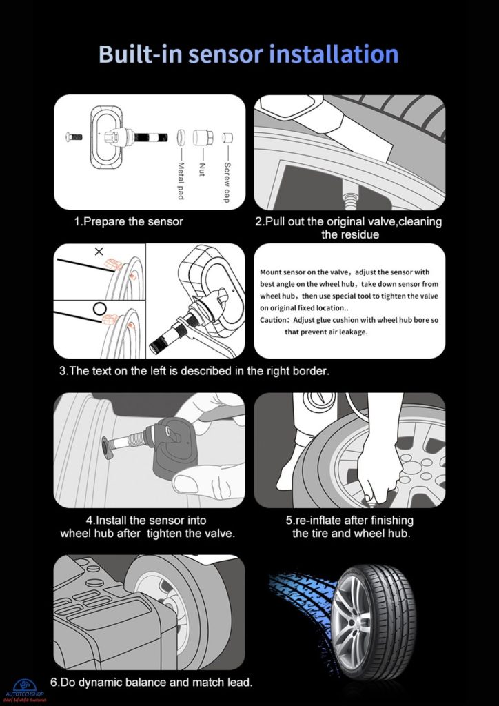 AutoSense Toyota Specific 4 Sensor Internal TPMS Kit - AutoTechShop